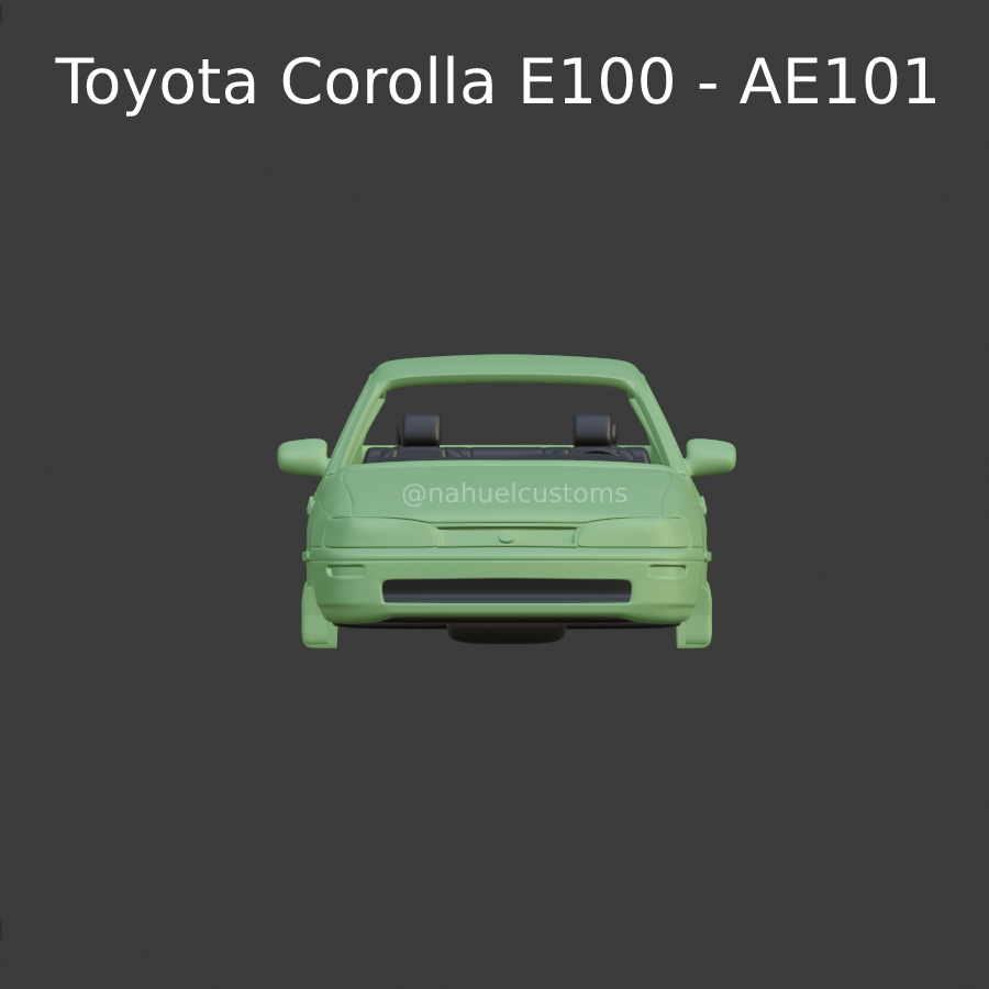 🚗 Toyota Corolla E100 - AE101 - AE102・ STL File for ・Cults