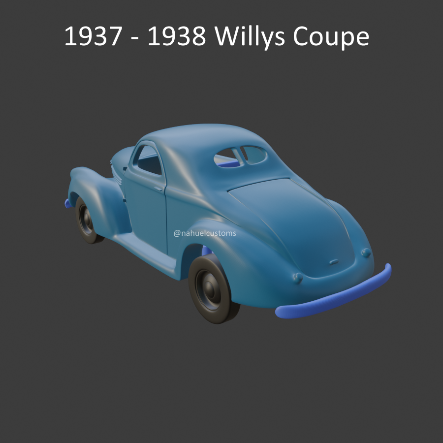 STL file 1937 - 1938 Willys Coupe 🚗 ・3D printable model to download・Cults