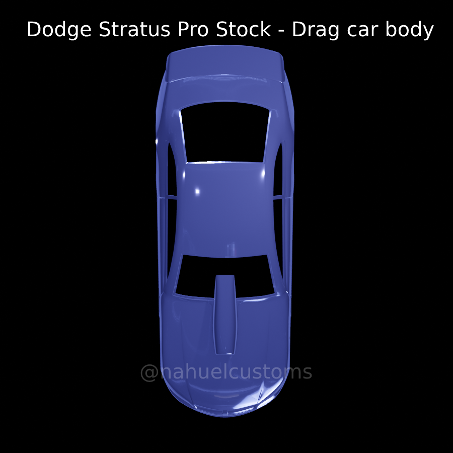 🚗 Dodge Stratus Pro Stock - Drag car body・ STL File for ・Cults