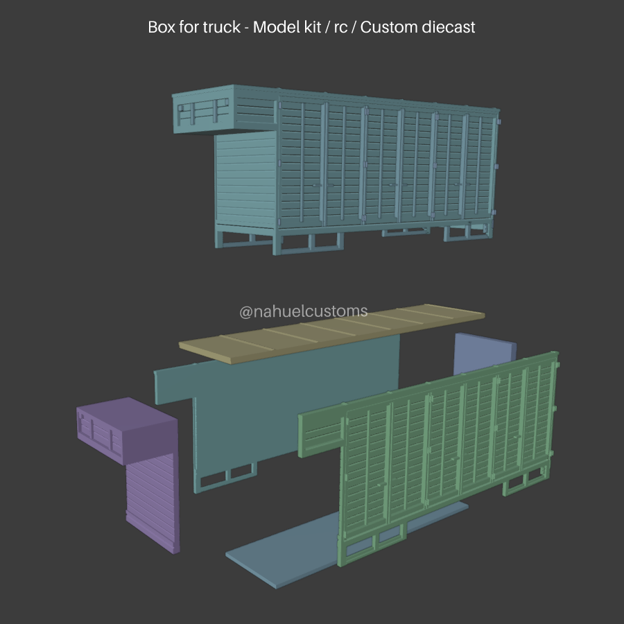Archivo STL Box for truck - Model kit / rc / Custom diecast 📦・Plan ...
