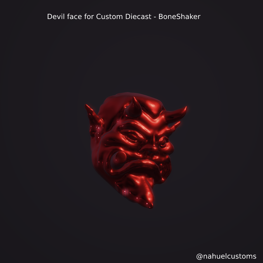 😈 Devil Head for custom Diecast - BoneShaker・ STL File for ・Cults