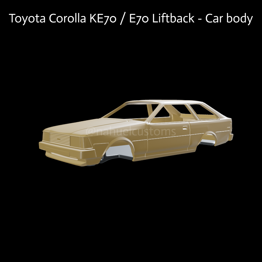 STL file Toyota Corolla KE70 / E70 Liftback - Car body 🚗 ・3D printer ...