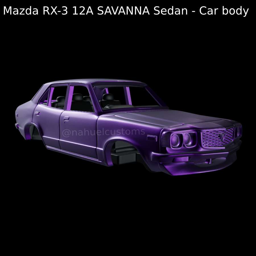 STL file Mazda RX-3 12A SAVANNA Sedan - Car body 🚗 ・3D printer model to ...