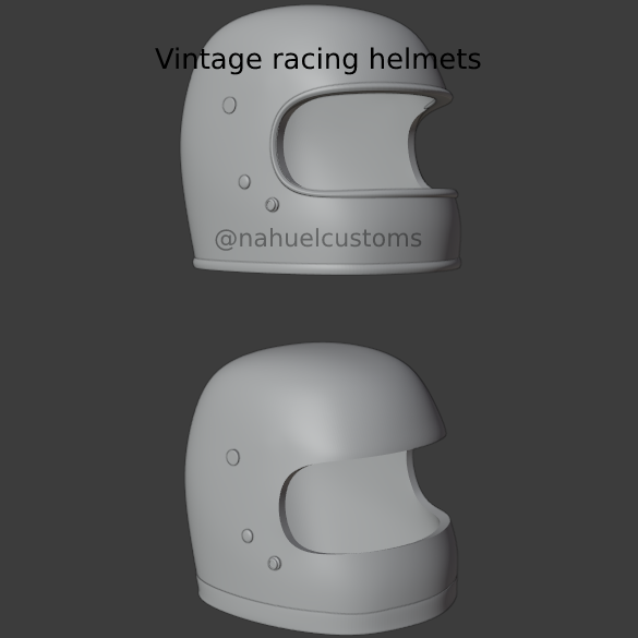 STL file Vintage racing helmets 🪖 ・3D printing template to download・Cults