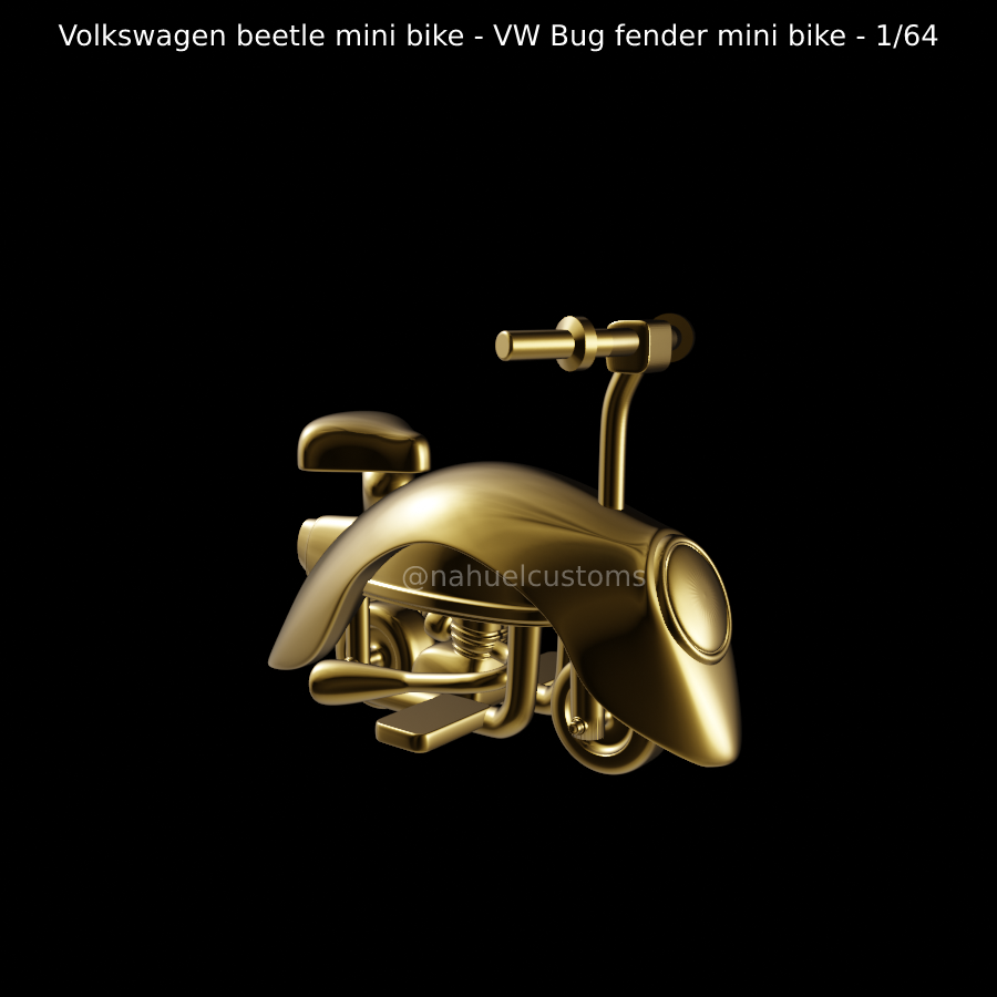 🚗 Volkswagen beetle mini bike - VW Bug fender mini bike - 1/64・ STL ...