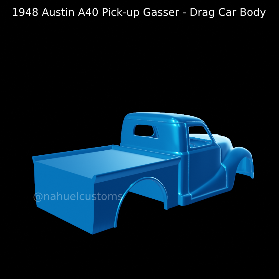 🚗 1948 Austin A40 Pick-up Gasser - Drag Car Body・ STL File for ・Cults