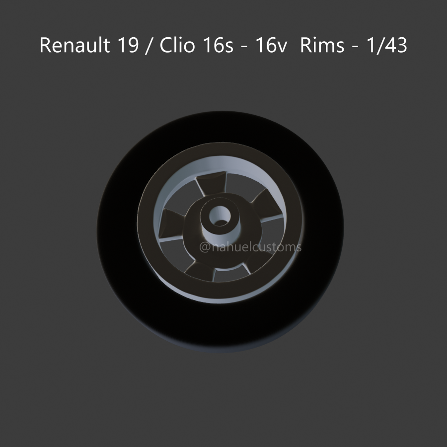 STL file Renault 19 / Clio 16s - 16v Rims - 1/43 🚗 ・3D print design to ...