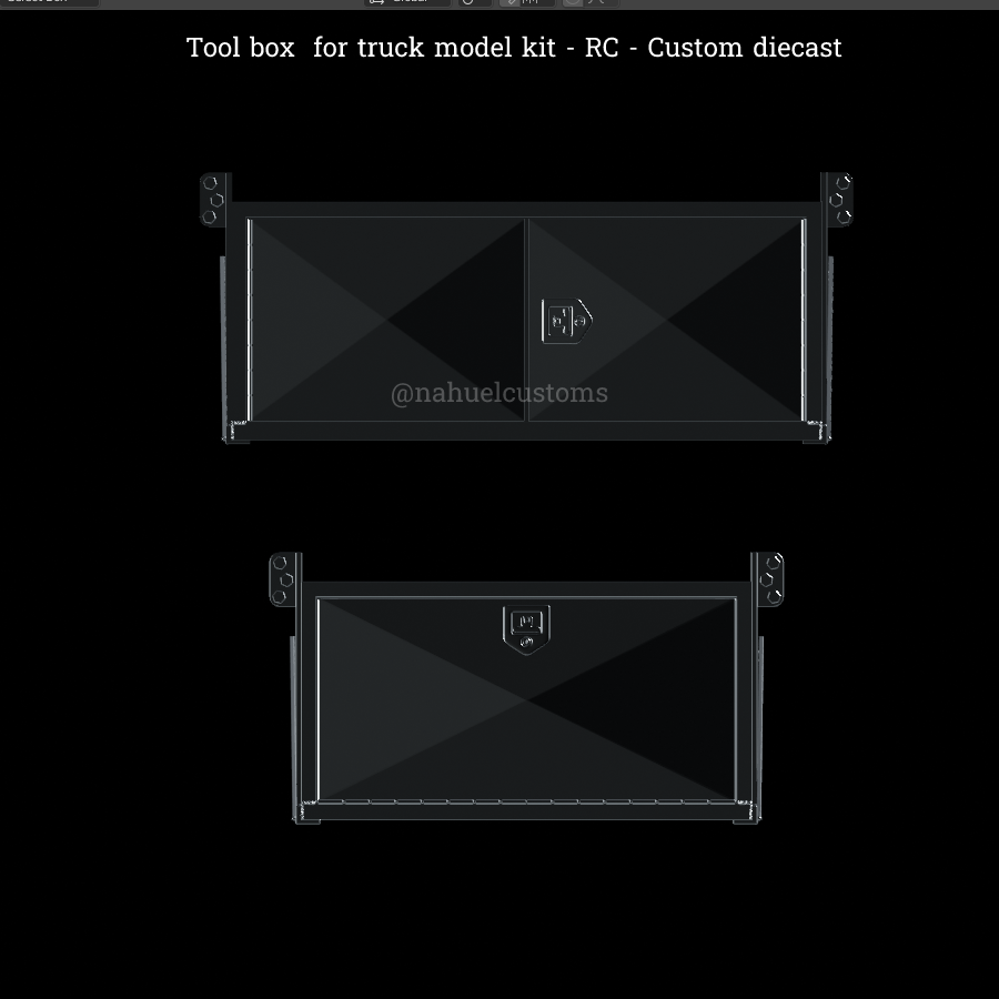 Archivo STL Tool box for truck model kit - RC - Custom diecast 📦 ・Plan ...