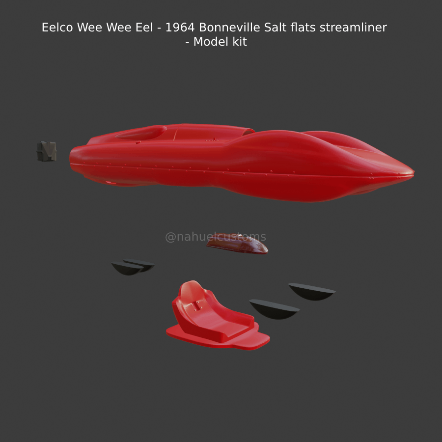 Fichier STL Eelco Wee Wee Eel - 1964 Bonneville Salt flats streamliner ...
