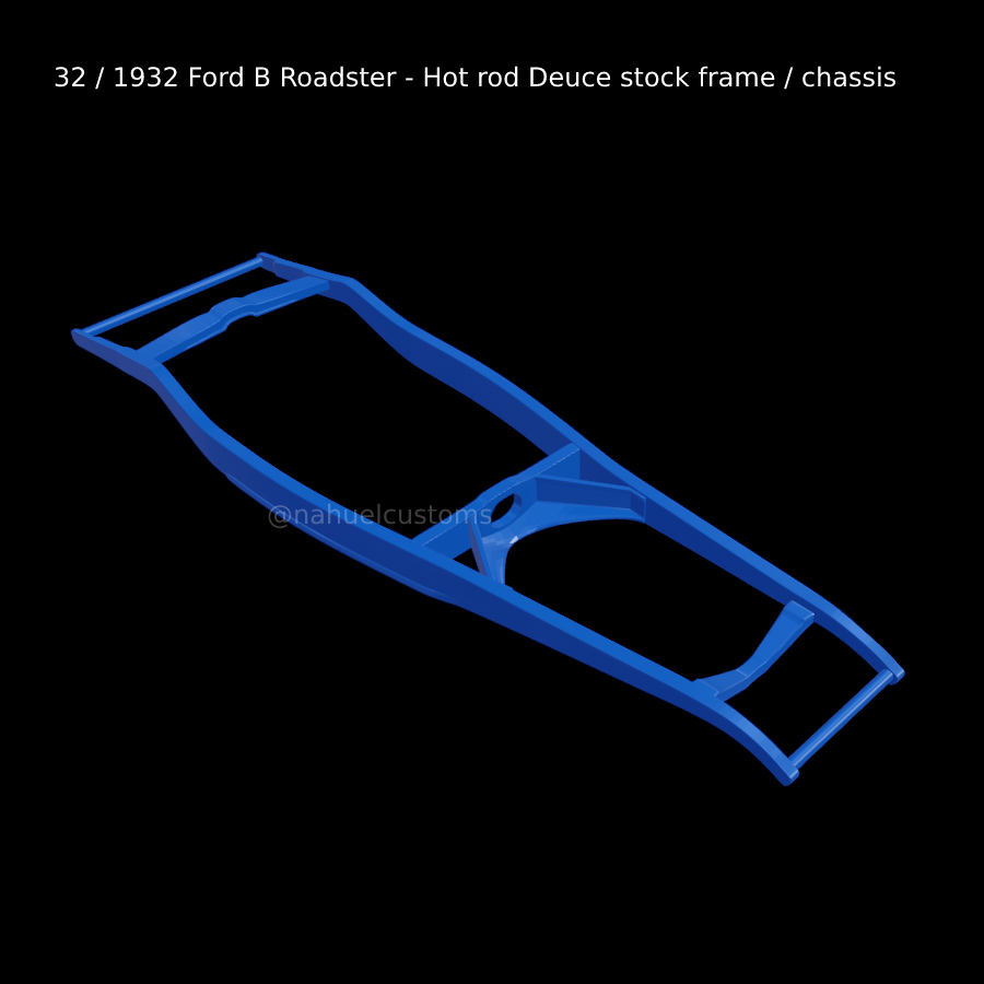 🚙 32 / 1932 Ford B Roadster - Hot rod Deuce stock frame / chassis・ STL ...