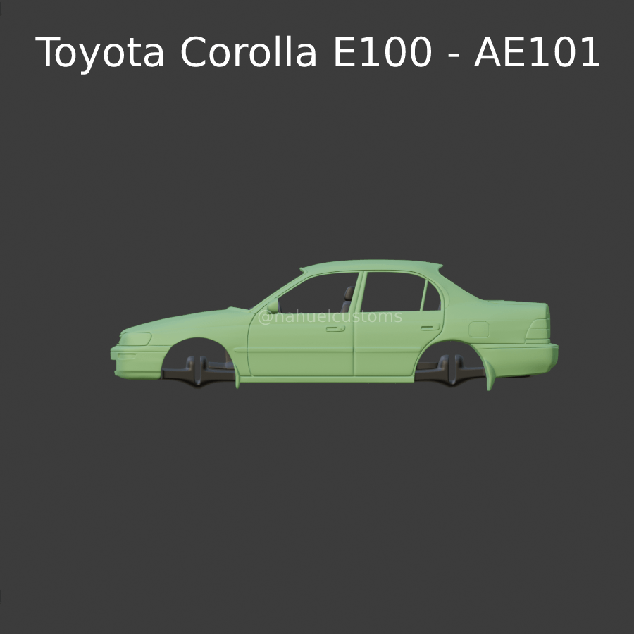 🚗 Toyota Corolla E100 - AE101 - AE102・ STL File for ・Cults