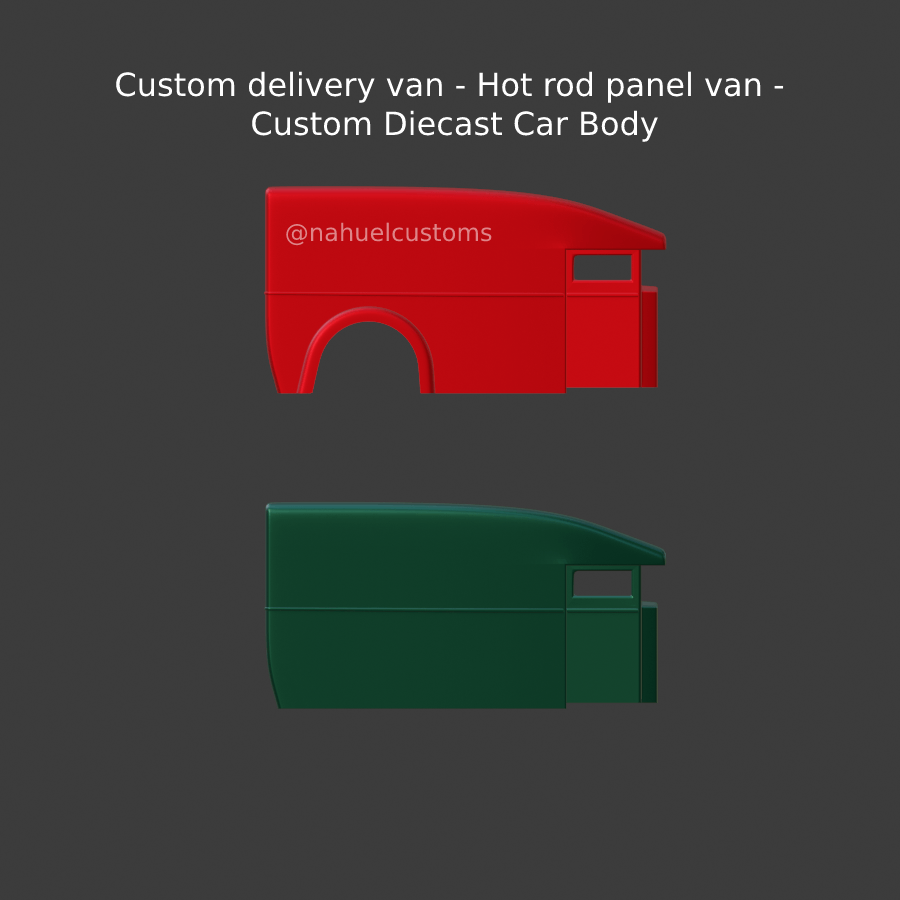 📦 Custom delivery van - Hot rod panel van - Custom Diecast Car Body ...