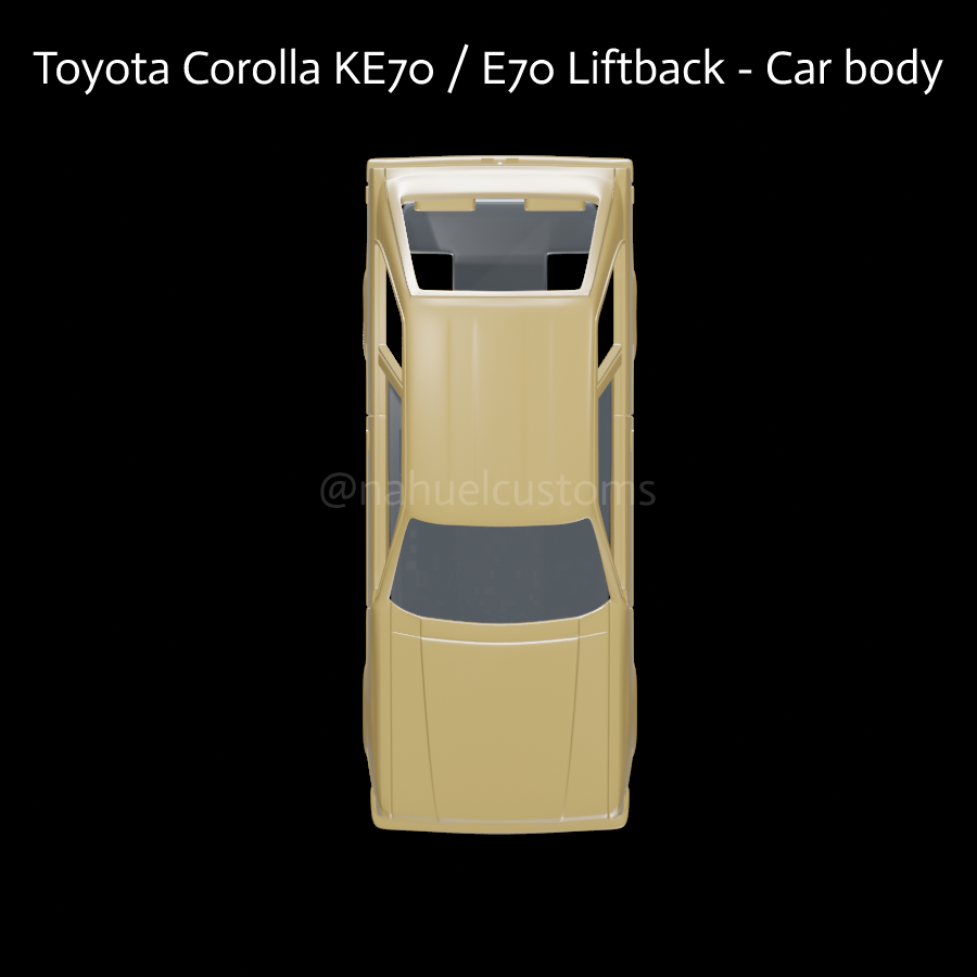 STL file Toyota Corolla KE70 / E70 Liftback - Car body 🚗 ・3D printer ...
