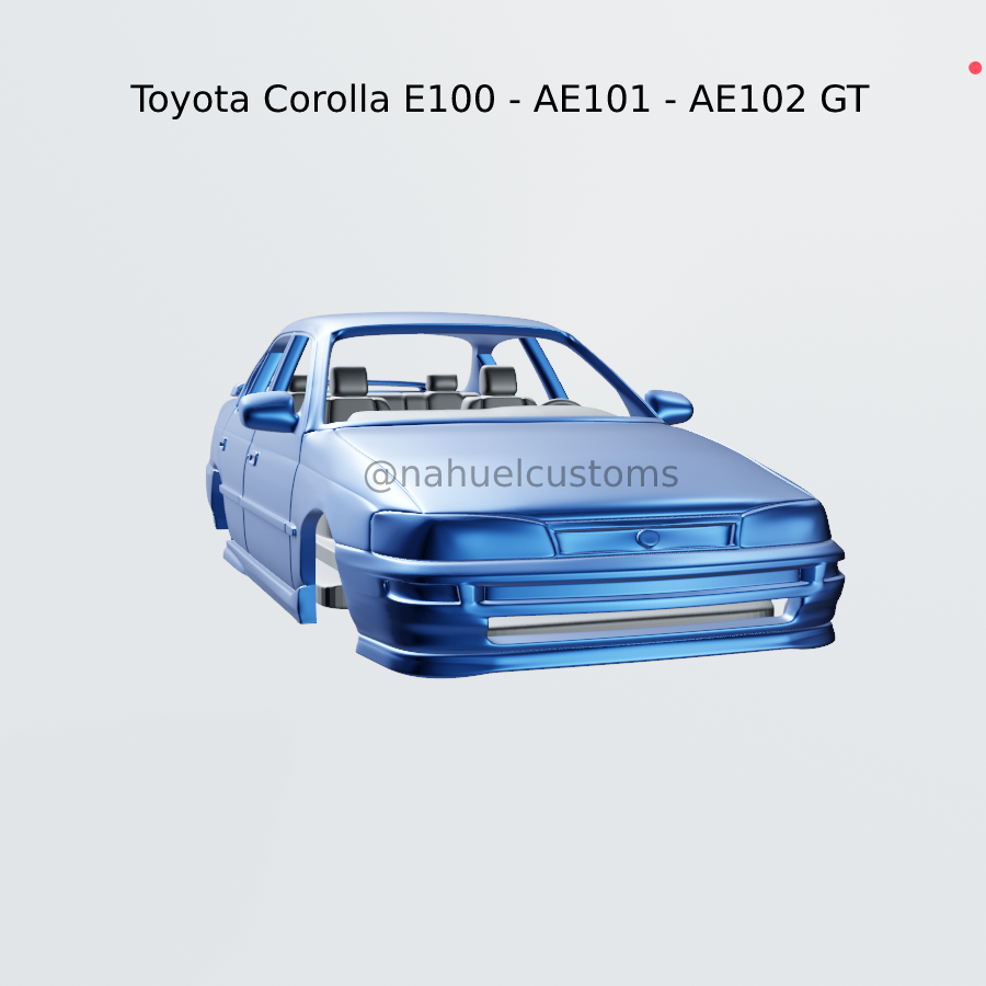 🚗 Toyota Corolla E100 - AE101 - AE102 GT・ STL File for ・Cults