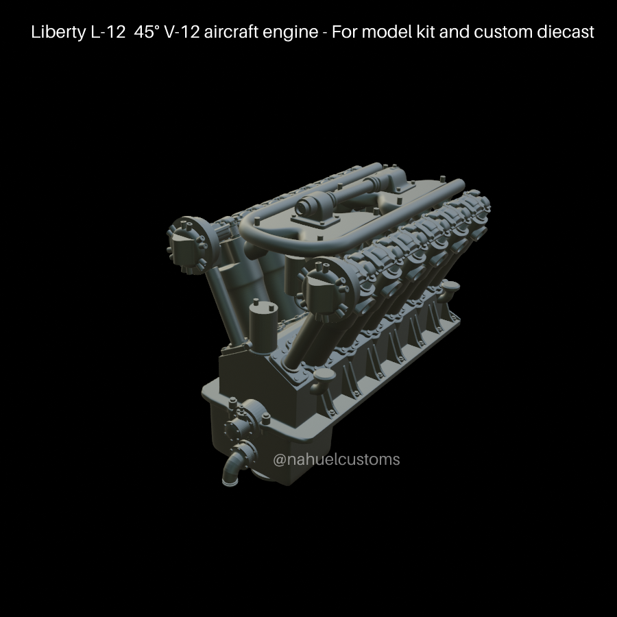 ️ Liberty L-12 45° V-12 aircraft engine - For model kit and custom ...