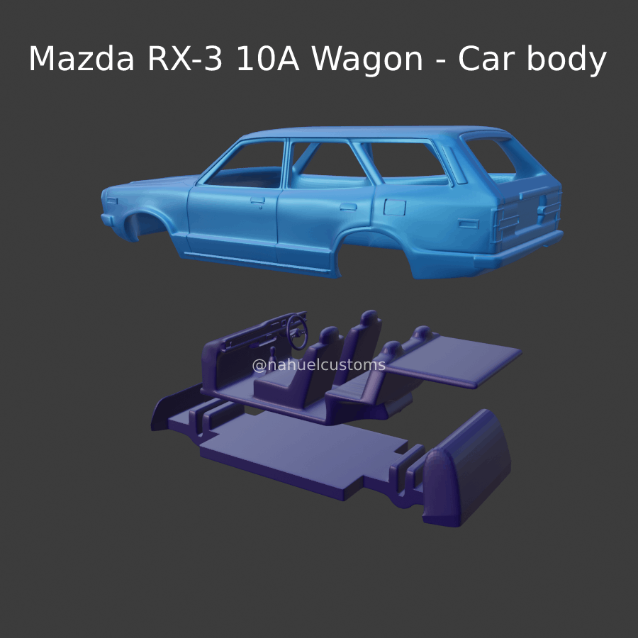 STL file Mazda RX-3 10A Wagon - Car body 🚗 ・3D printable model to ...