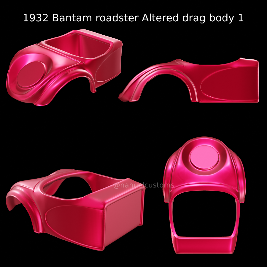 STL file 1932 Bantam roadster Altered drag body 1 👽 ・3D print model to ...