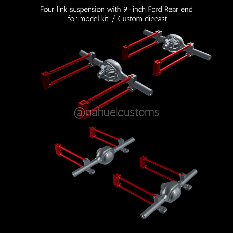 🔗 Four link suspension with 9-inch Rear end for model kit / Custom ...