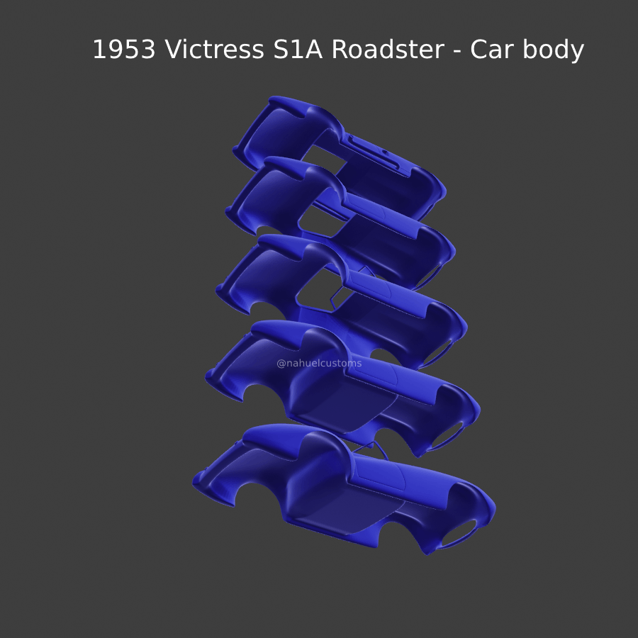 🚗 1953 Victress S1A Roadster - Car body・ STL File for ・Cults