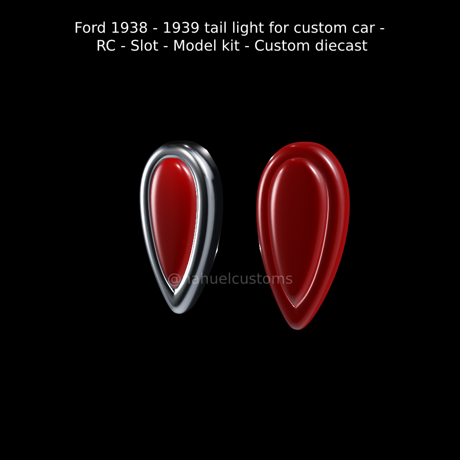 STL file Ford 1938 - 1939 tail light for custom car - RC - Slot - Model ...