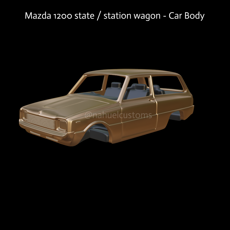 🚗 Mazda 1200 state / station wagon - Car Body・ STL File for ・Cults