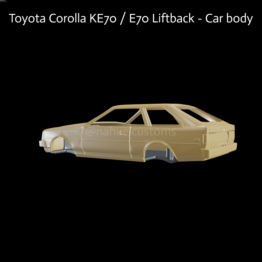 STL file Toyota Corolla KE70 / E70 Liftback - Car body 🚗 ・3D printer ...