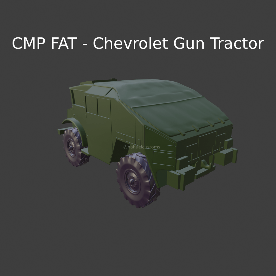 🚙 CMP FAT - Chevrolet Gun Tractor・ STL File for ・Cults