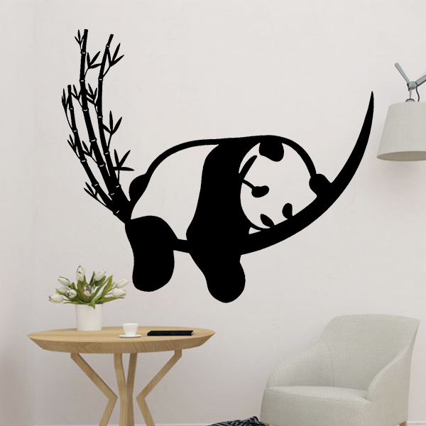 3D file Sleeping Panda Wall Decor 😴 ・3D print design to download・Cults