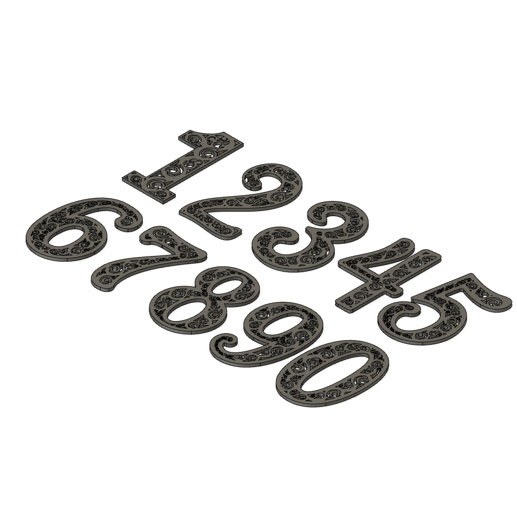 🎨 Numeric Art 2D Number・ 3D File for ・Cults