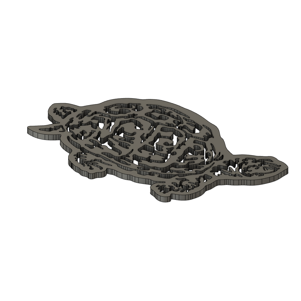 3D file Turtle 2D Decor 🐢 ・Model to download and 3D print・Cults