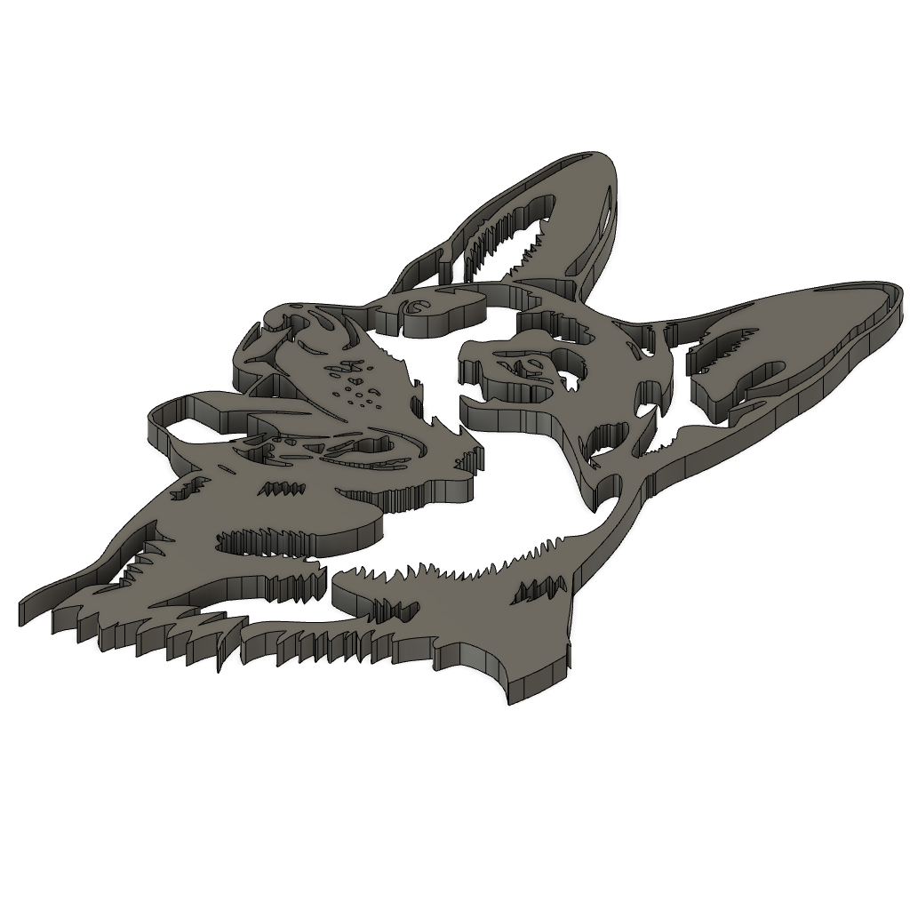 3D file Service Dog 2D Wall Art 🐕 ・3D printing template to download・Cults