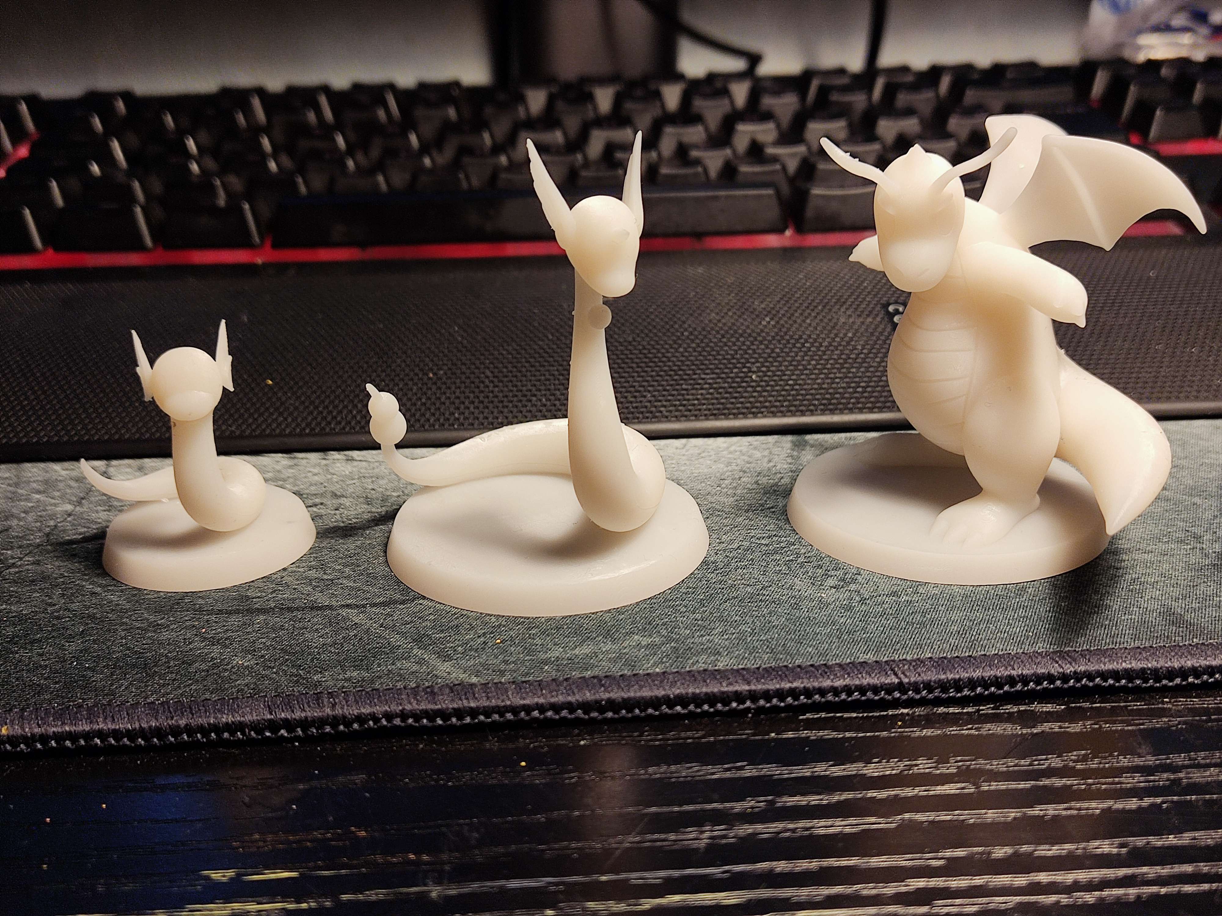 3D printed Dratini / Dragonair / Dragonite (Pokemon 35mm True Scale)・Cults