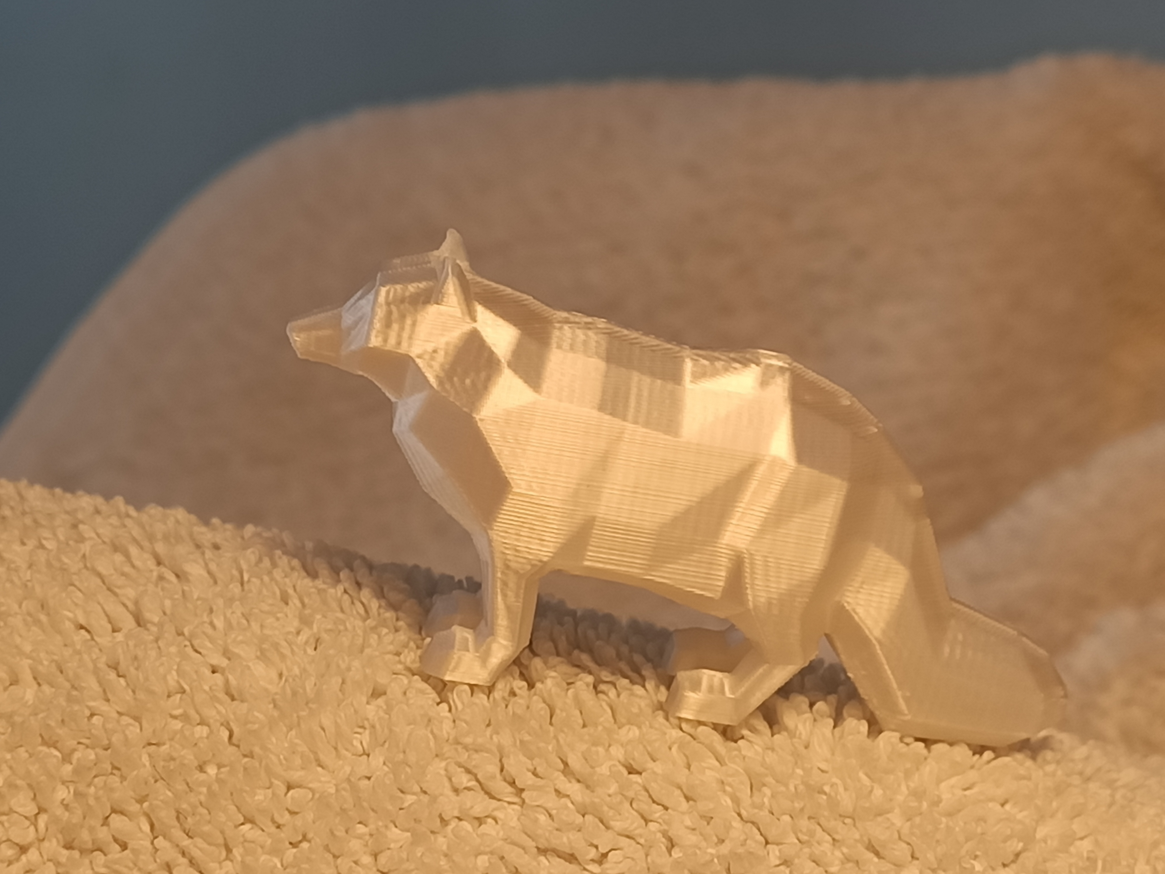 🦊 Low poly Arctic Fox・Free STL File for 3D printing・Cults