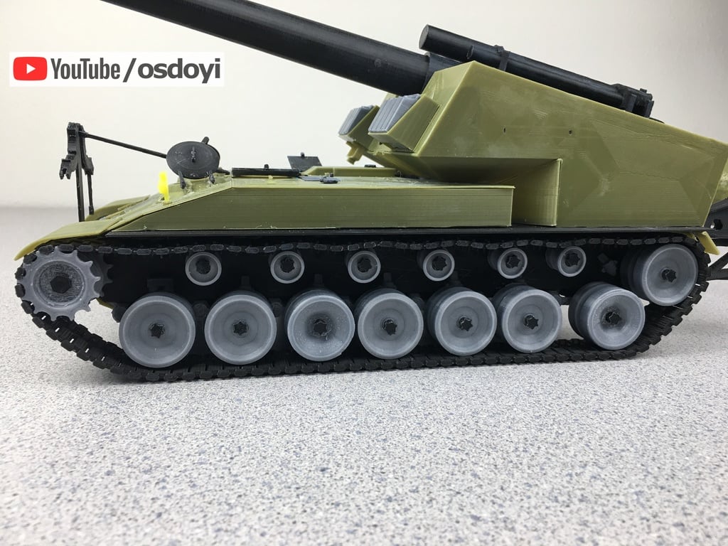 3D printing 3D Printing T92 Self-propelled Artillery(Challenge your ...