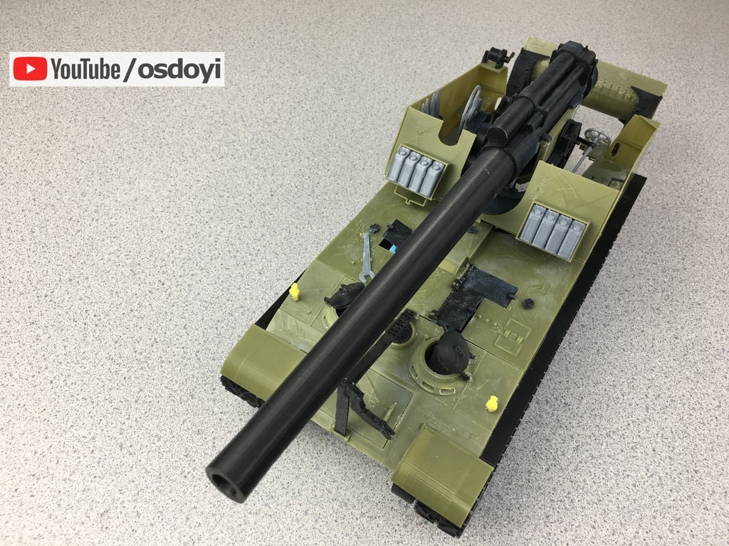 3D printing 3D Printing T92 Self-propelled Artillery(Challenge your ...