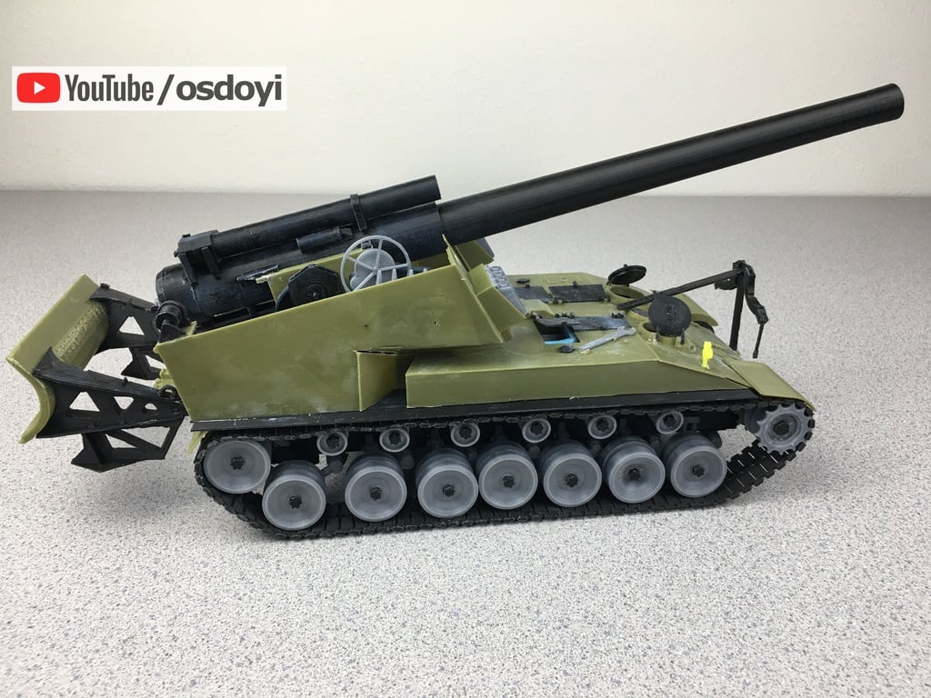 3D printing 3D Printing T92 Self-propelled Artillery(Challenge your ...