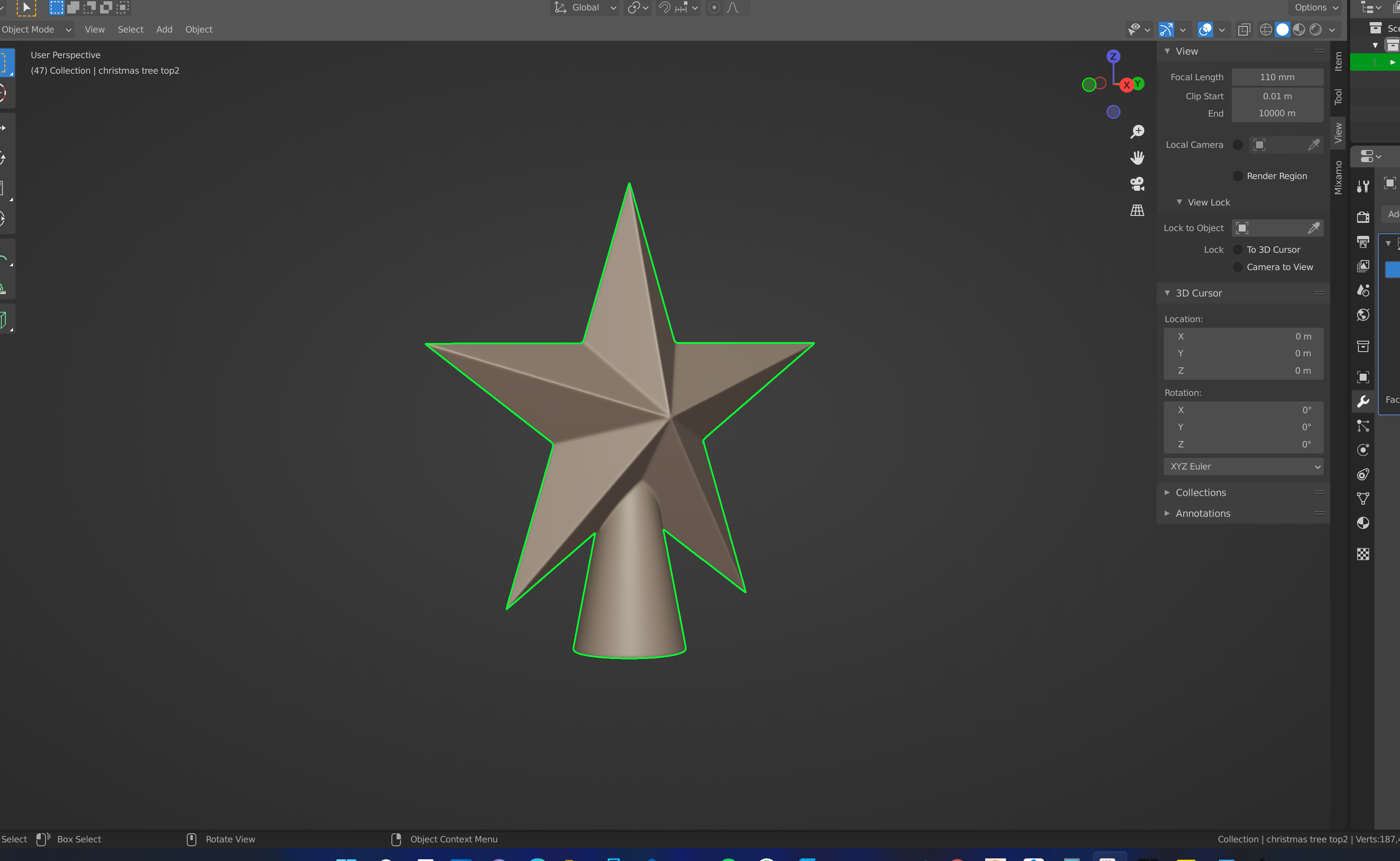 🎄 Commercial License Pine Christmas Tree Top Star・ STL File for 3D ...