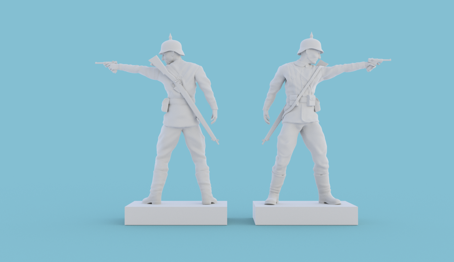 🫡 German Land Force Soldier・ STL File for 3D printing・Cults