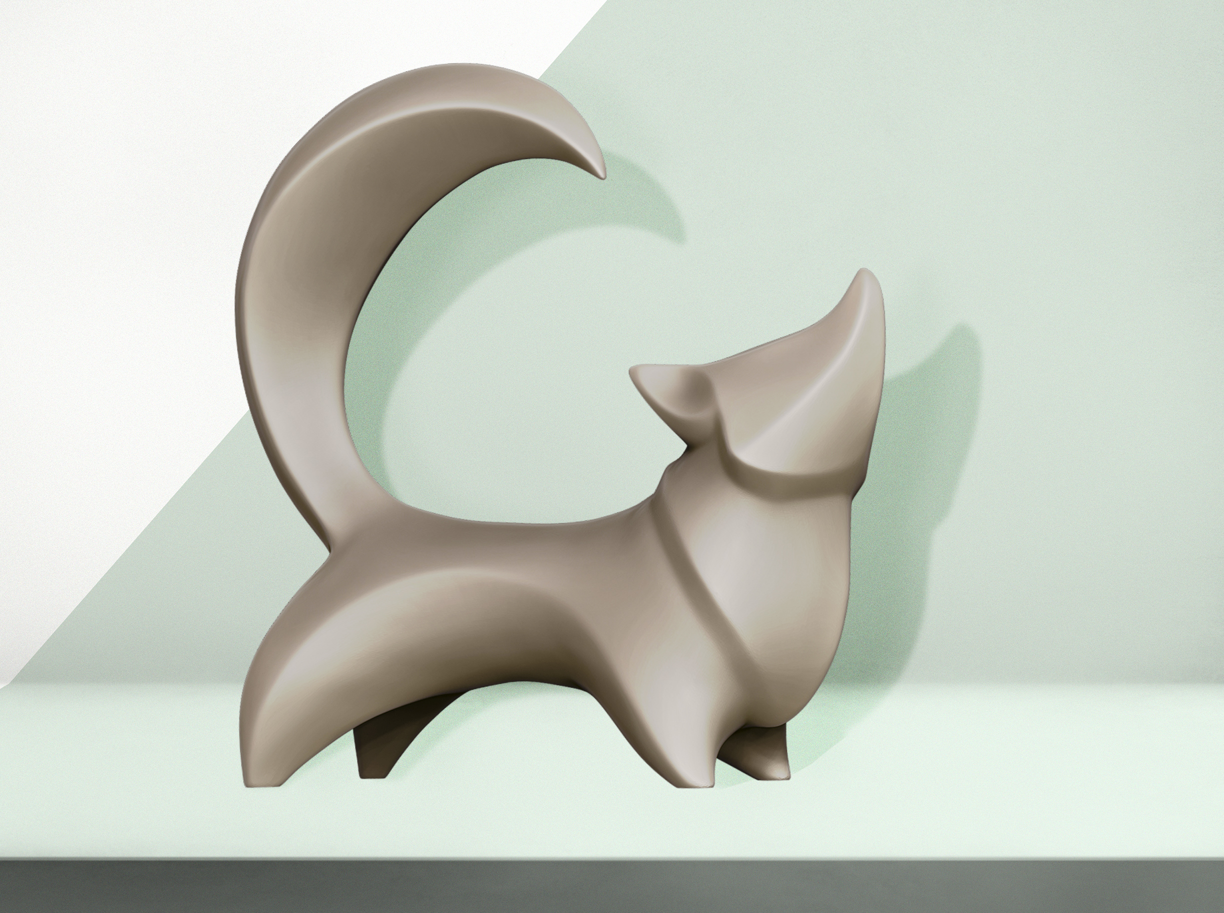 STL file The Stylized Fox 3D print model 3D print model 🦊 ・Model to ...