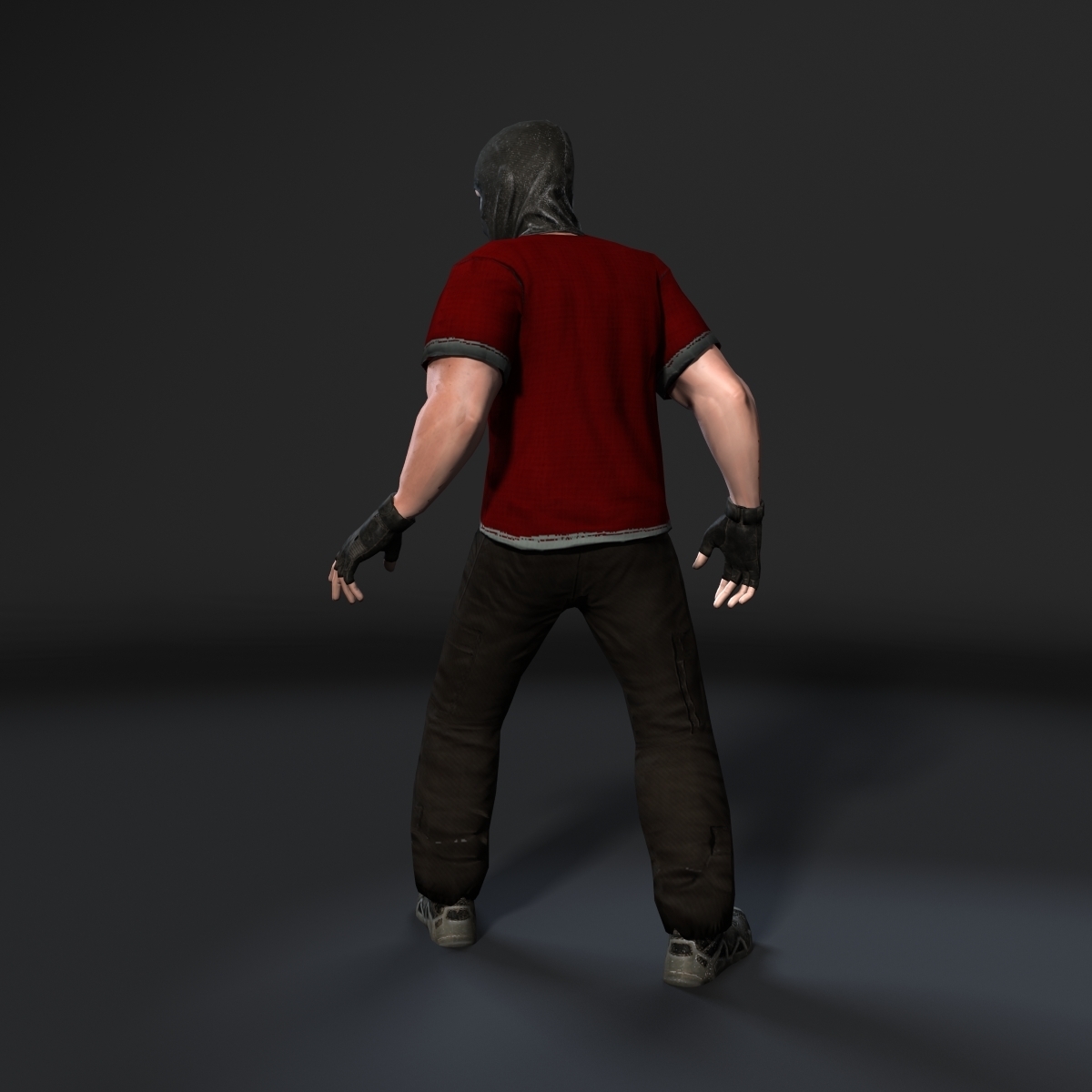 💀 Animated Gang Man-Rigged 3d game character Low-poly 3D model・ 3D File ...