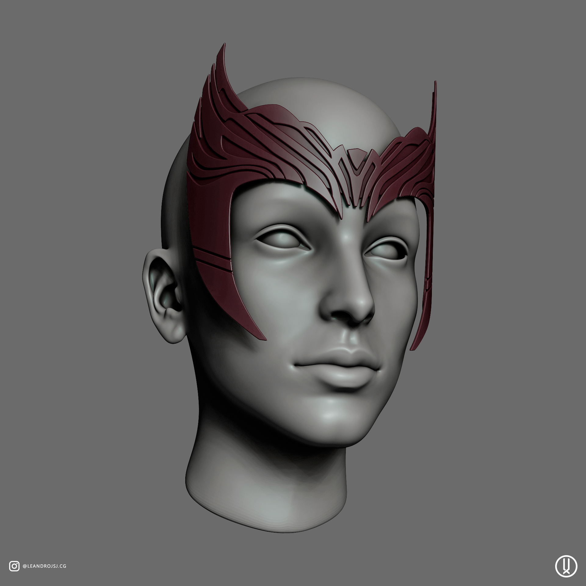 STL file Wandavision Scarlet Witch Inspired Crown 3D print model 🧙‍♀️ ...