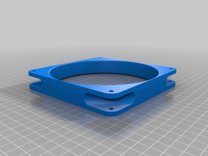 Free STL file 140mm Desktop Fan Spacers - 12,22mm 🖥️ ・Design to ...