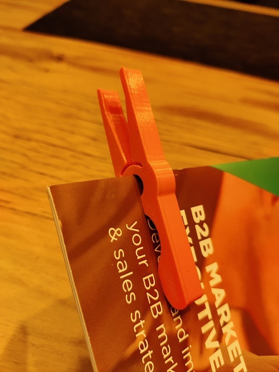 🏕️ CLOTHESPINS - ONE PIECE - NO SPRING・ STL File for ・Cults