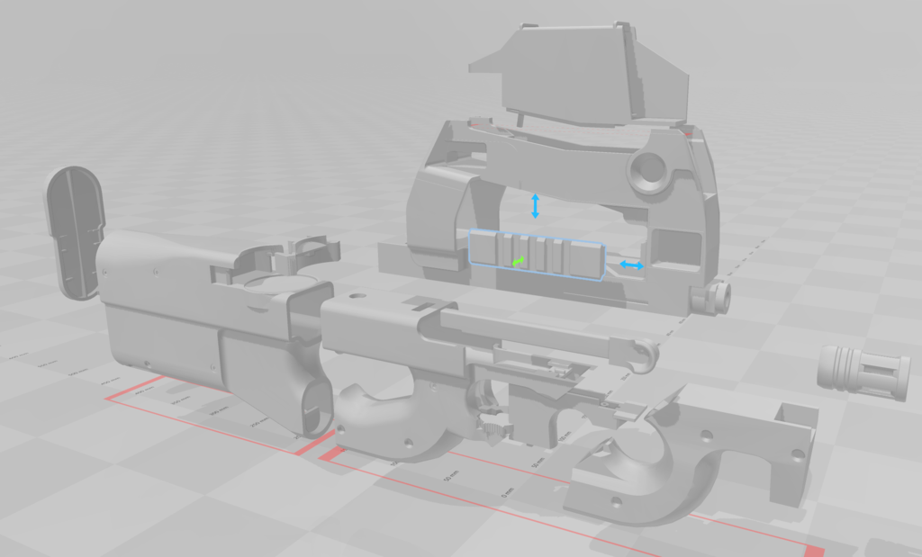 🔫 P90 USAF 3D printable 1:1・Free STL File for ・Cults
