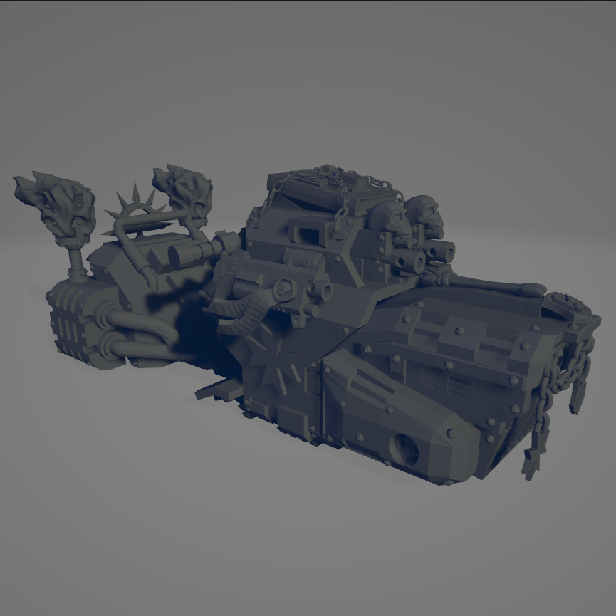 😡 Dark Crusader Grav Bike - Angry Priest of Death・Free STL File for ・Cults