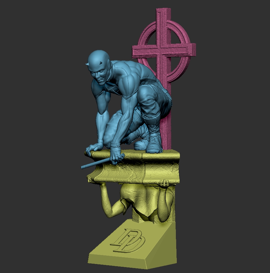 🦸 Daredevil Statue・ 3D File for ・Cults