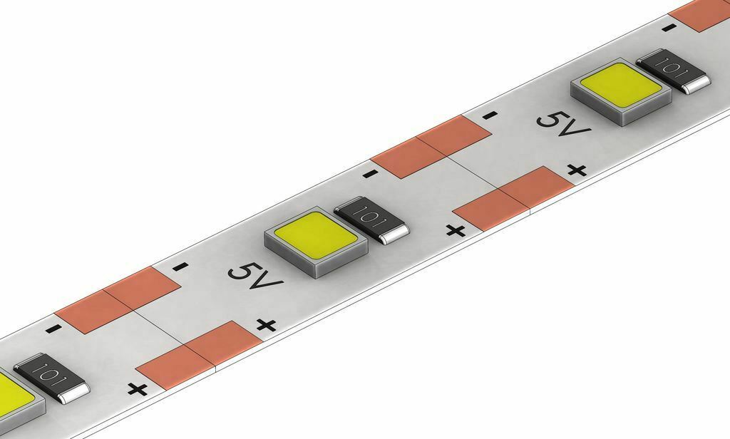 Archivo 3D gratis Segmento de tira LED 5V blanco 🔧 ・Plan imprimible en ...