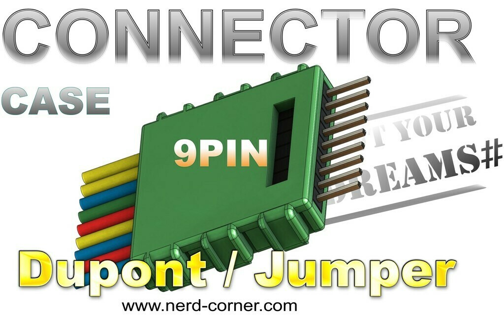 Free 3D file CONNECTOR housing 9Pin Dupont / Jumper-Cable 🧑‍🔧 ・3D ...