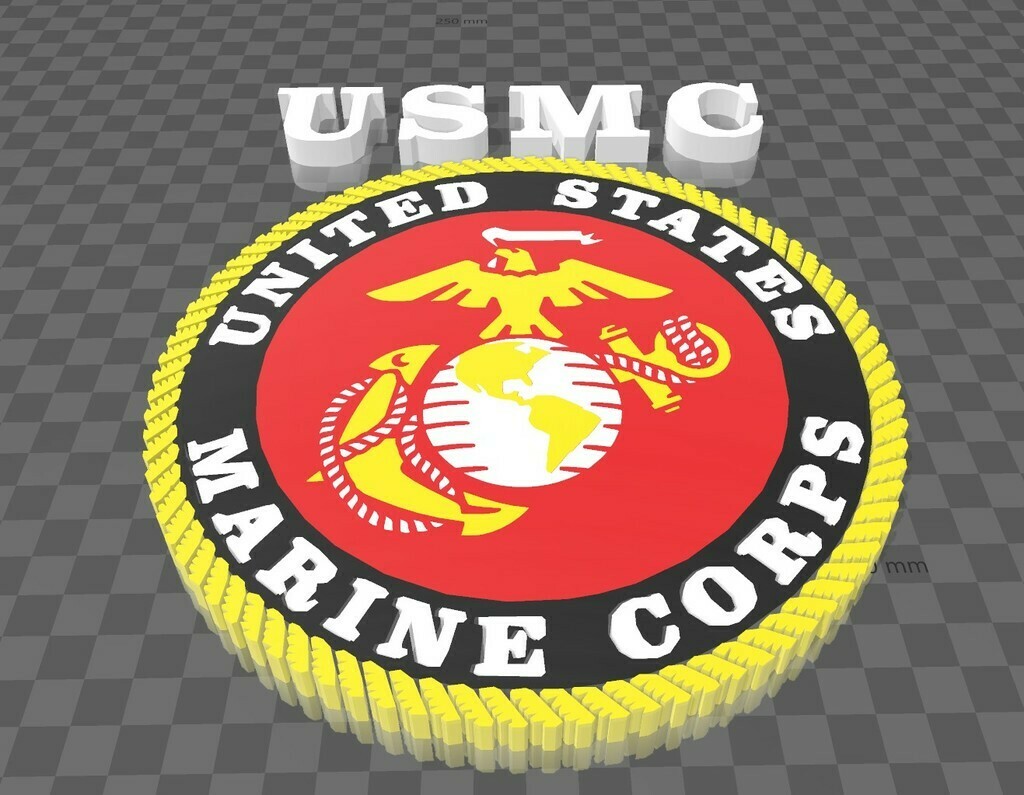 🎨 USMC Logo Multi Color・Free 3D File for ・Cults