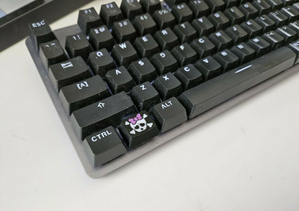 Free 3D file Multi Color Pink Bow Skull Windows Key Cherry MX Key Cap 🎨 ...